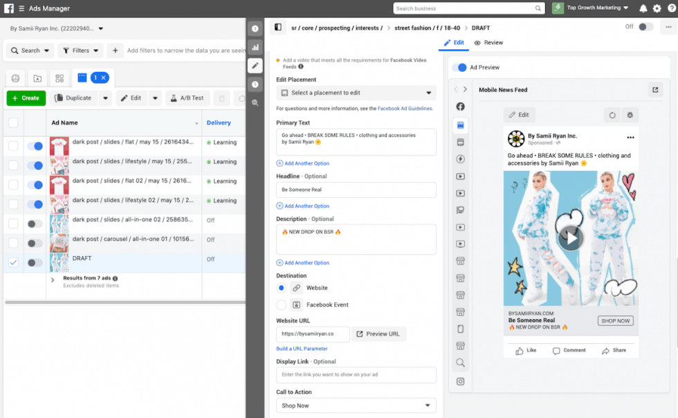 How To Use Facebook Dark Posts - Top Growth Marketing - eCommerce Ad ...