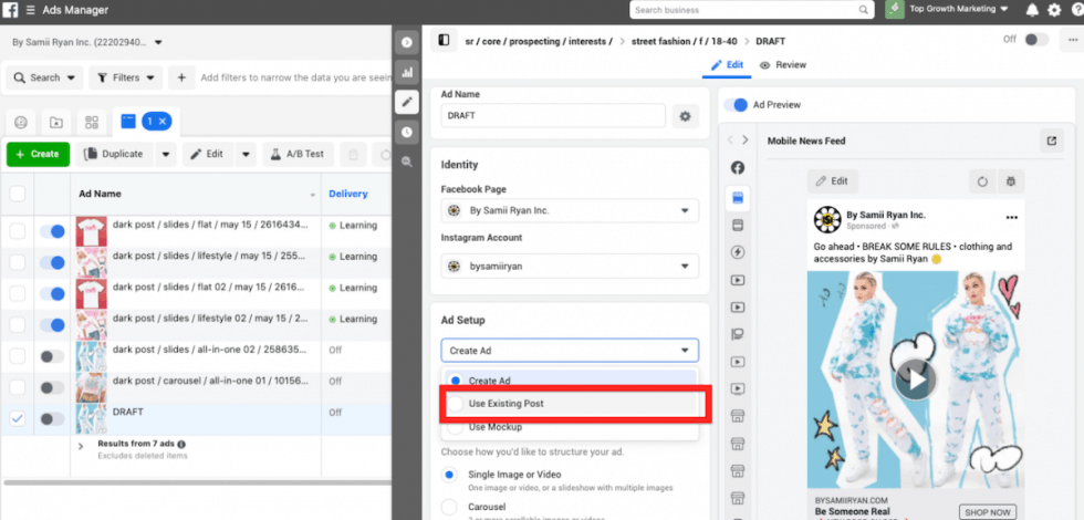 How To Use Facebook Dark Posts - Top Growth Marketing - eCommerce Ad ...