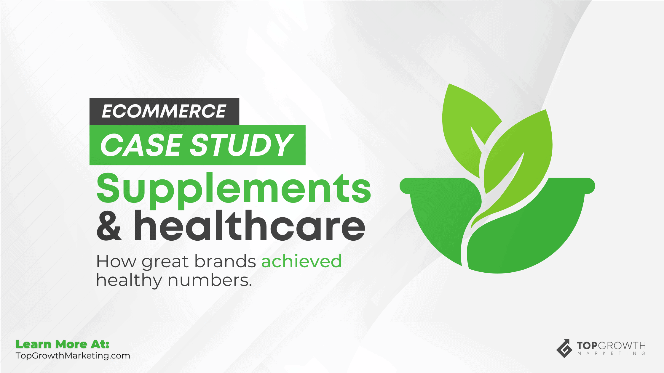 Supplements and healthcare ecommerce case study. - Top Growth Marketing - eCommerce Ad & Email ...